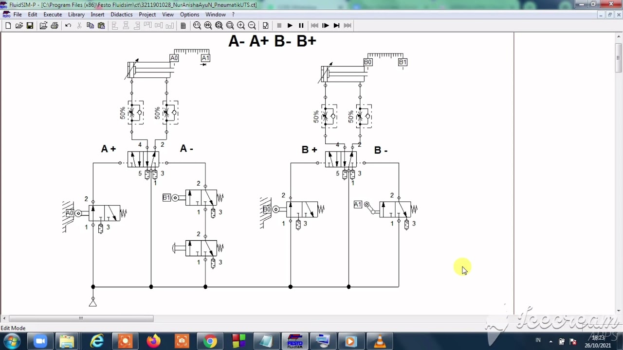 Pneumatik Fluidsim A A B B Youtube