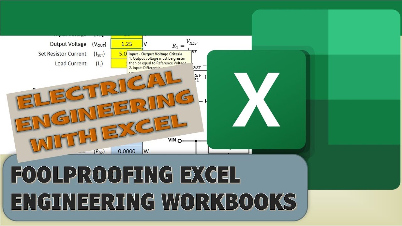 Foolproofing Excel Engineering Workbooks Youtube