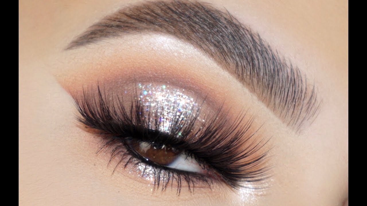 Silver Glitter Halo Eye Makeup Tutorial Youtube