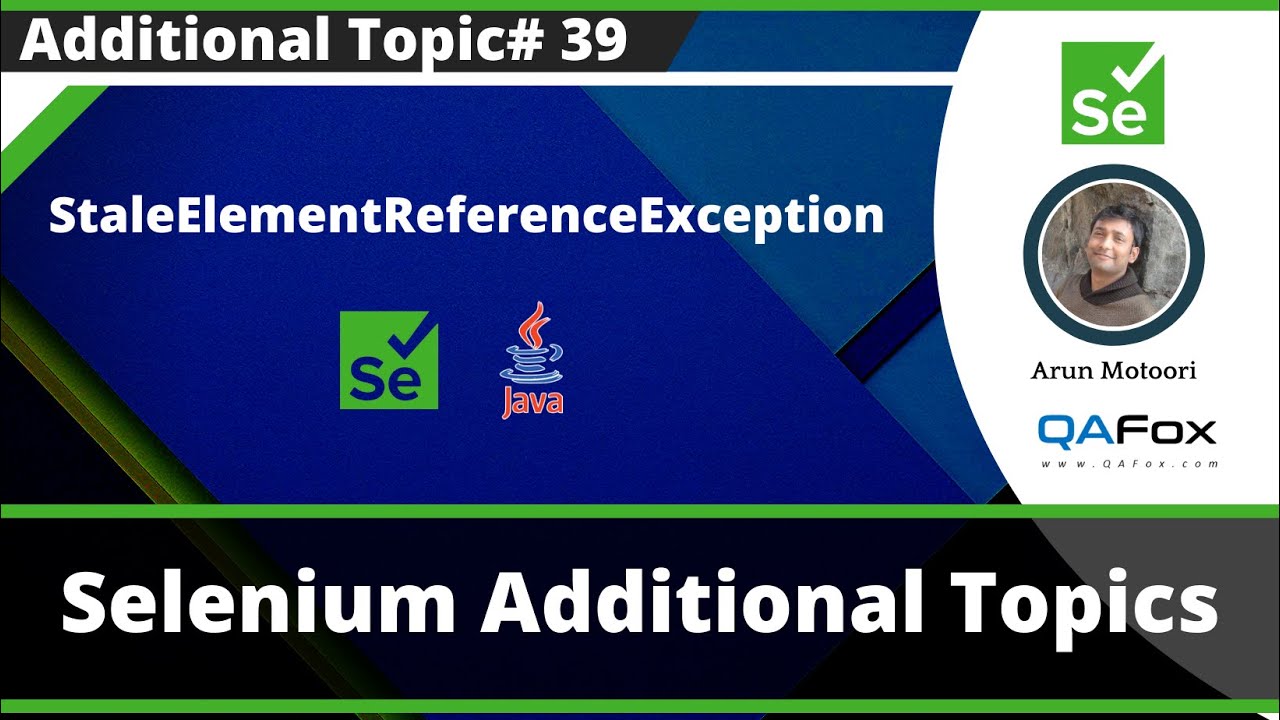 Staleelementreferenceexception Selenium Exception Type Youtube