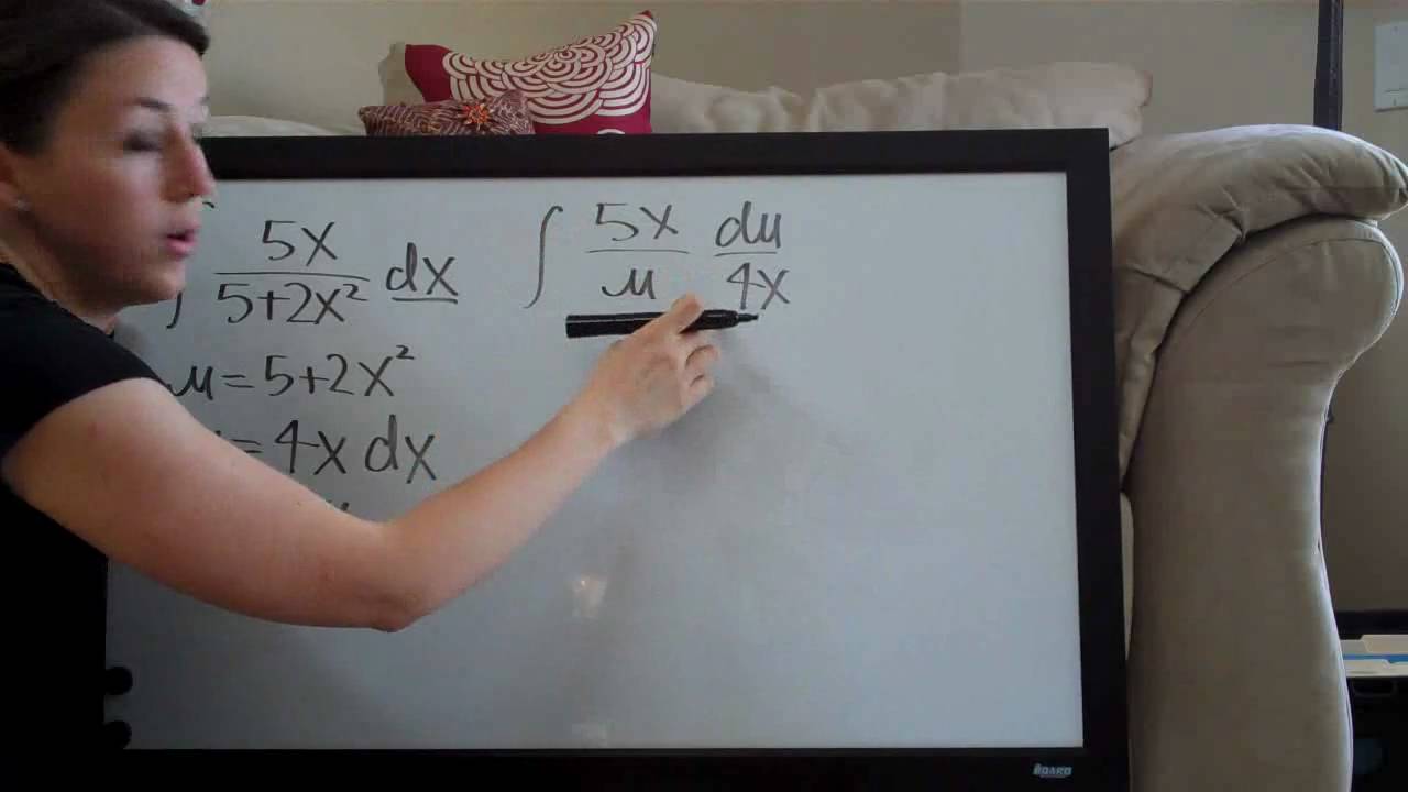 U Substitution Example 6 Kristakingmath Youtube