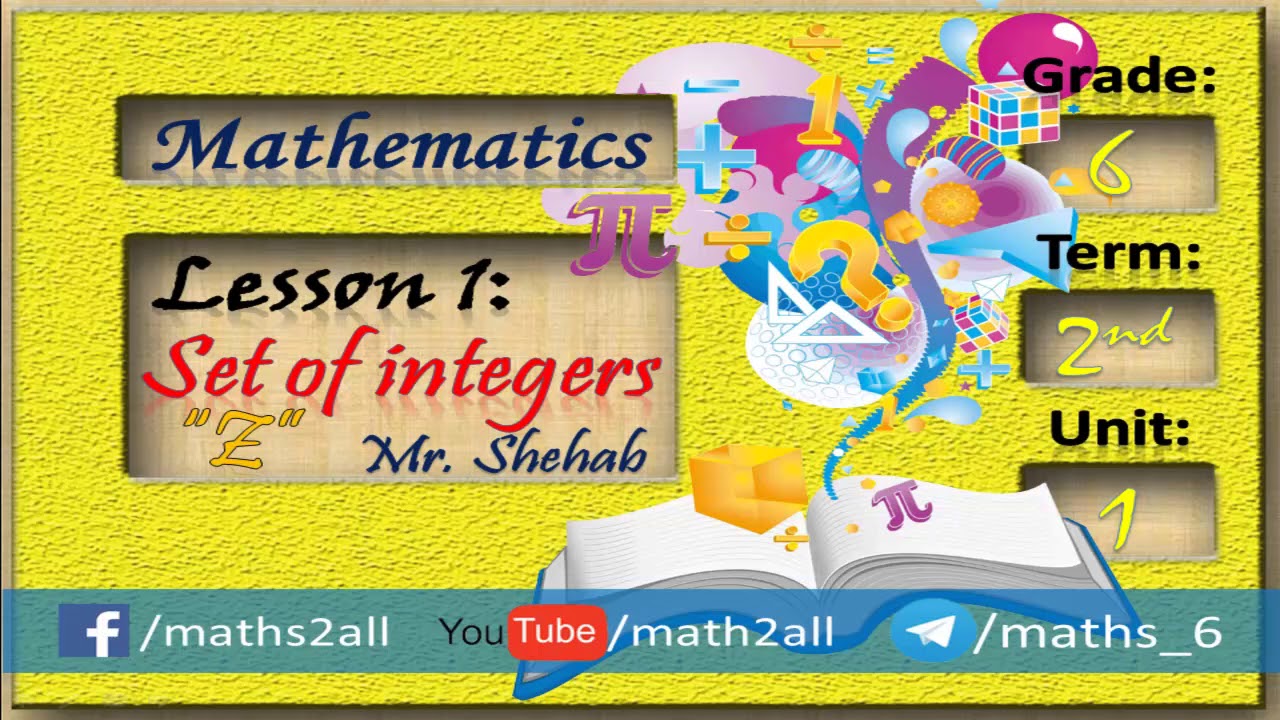 Lesson 1 Set Of Integers Youtube