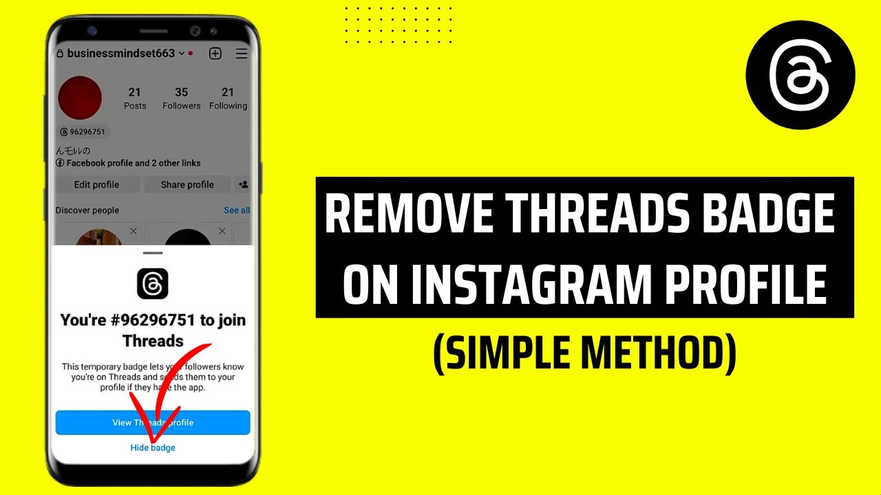 How To Remove Threads Badge On Instagram Profile Youtube