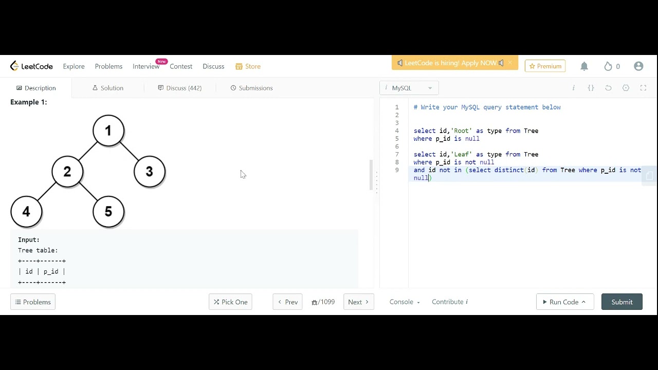 Leetcode Sql Tree Node Youtube