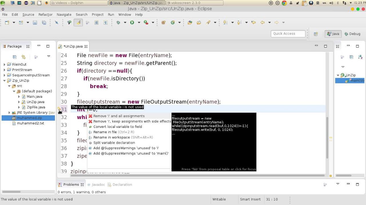 178 Java Advanced Io Zip Unzip الادخال والاخراج Youtube