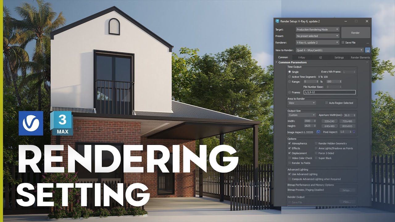 V Ray Exterior Rendering Setting In 3ds Max For Realistic