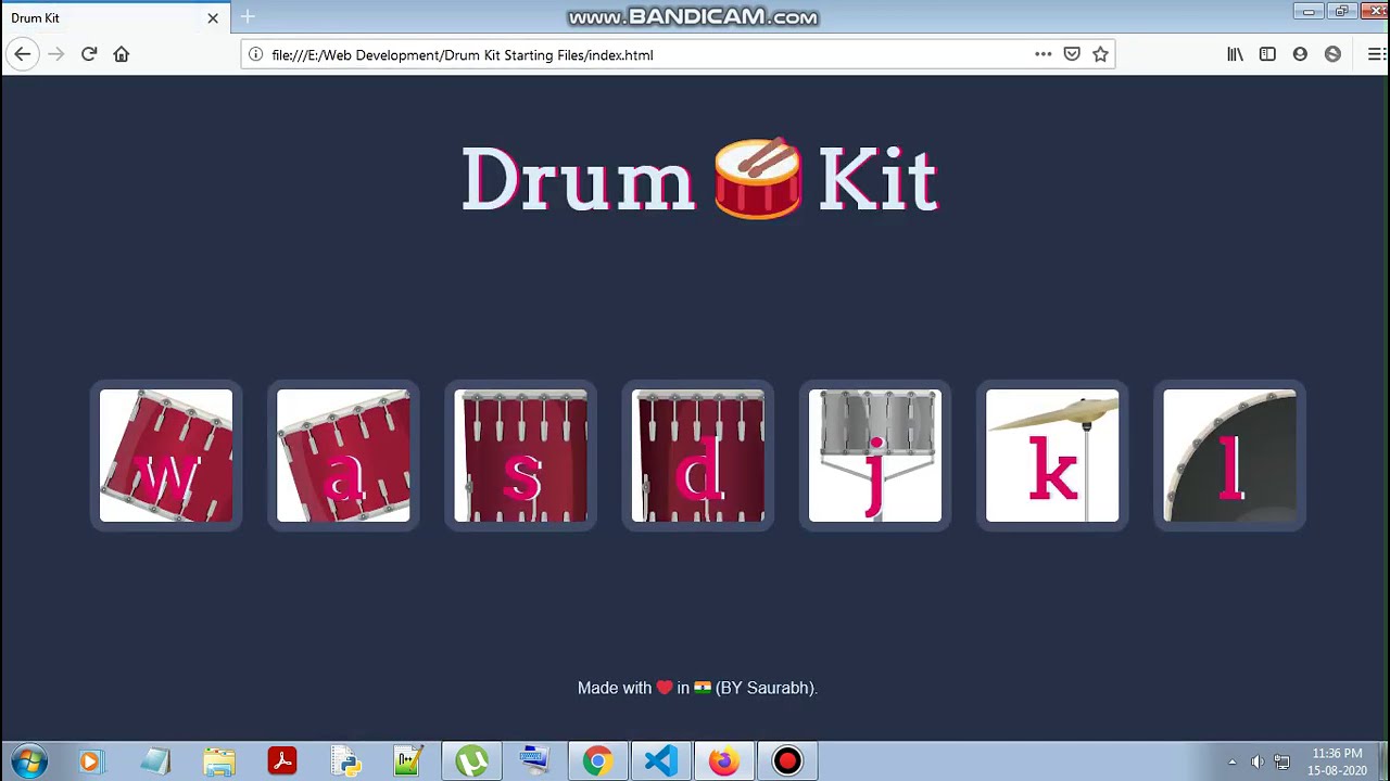 Drum Kit Project Simple Javascript Mini Project Youtube