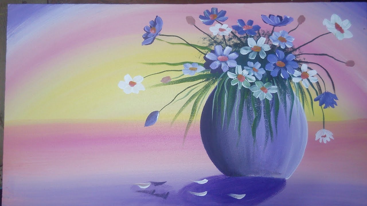 فازة ورد رسم رسم الحواجب