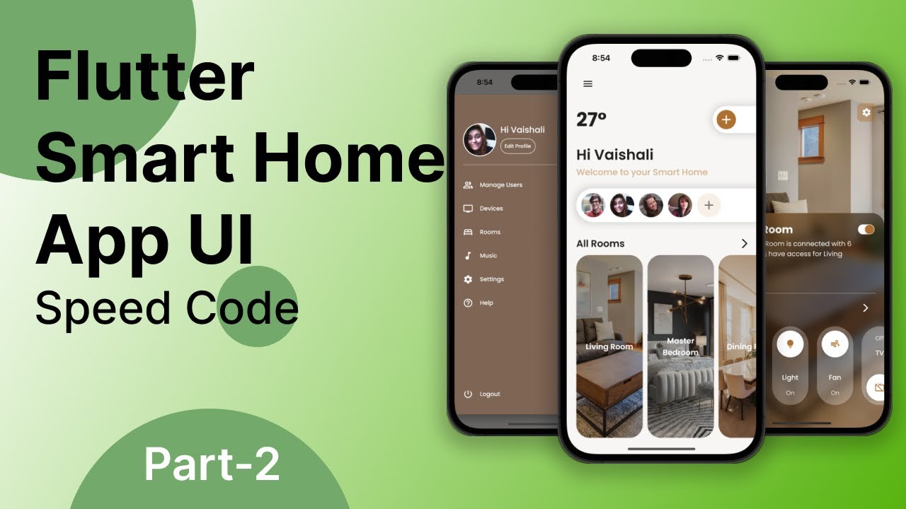 Flutter Smart Home App Ui Part 2 Speed Code Strengthcode Flutter