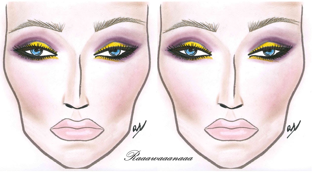 Colorful Face Chart Makeup Tutorial Youtube