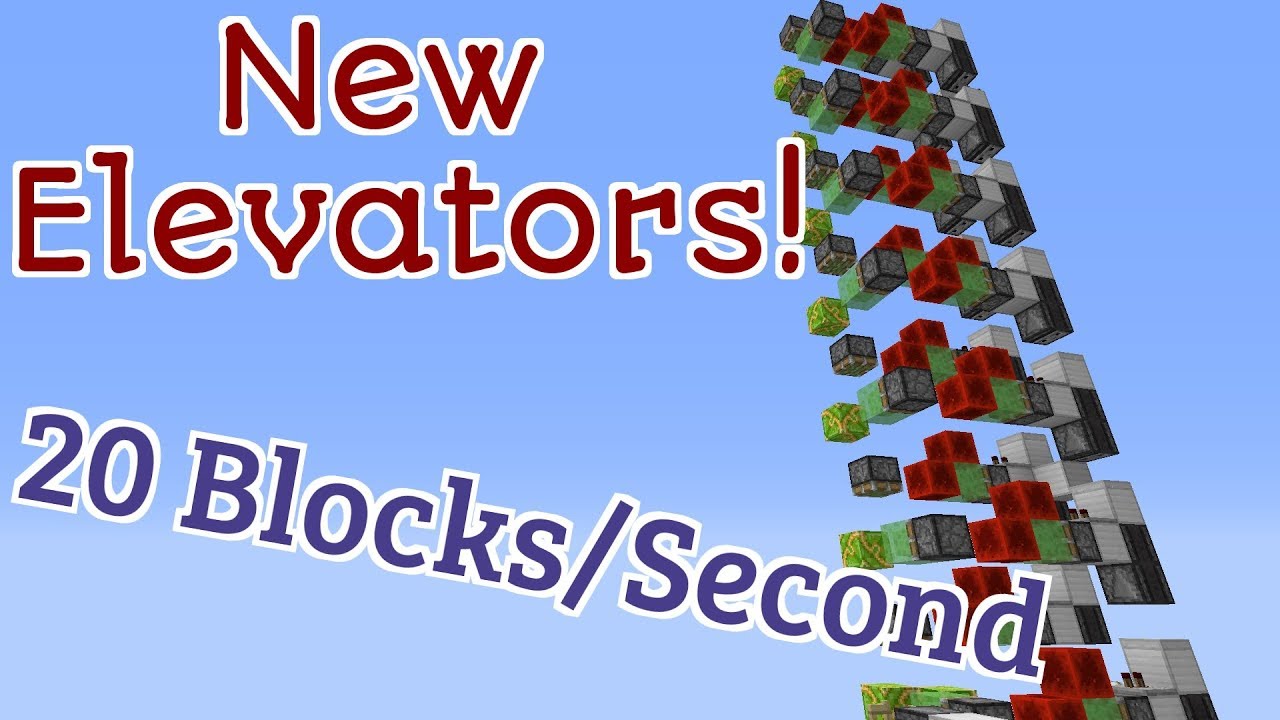 20 Blocks Second Elevator And Conveyor Minecraft Youtube