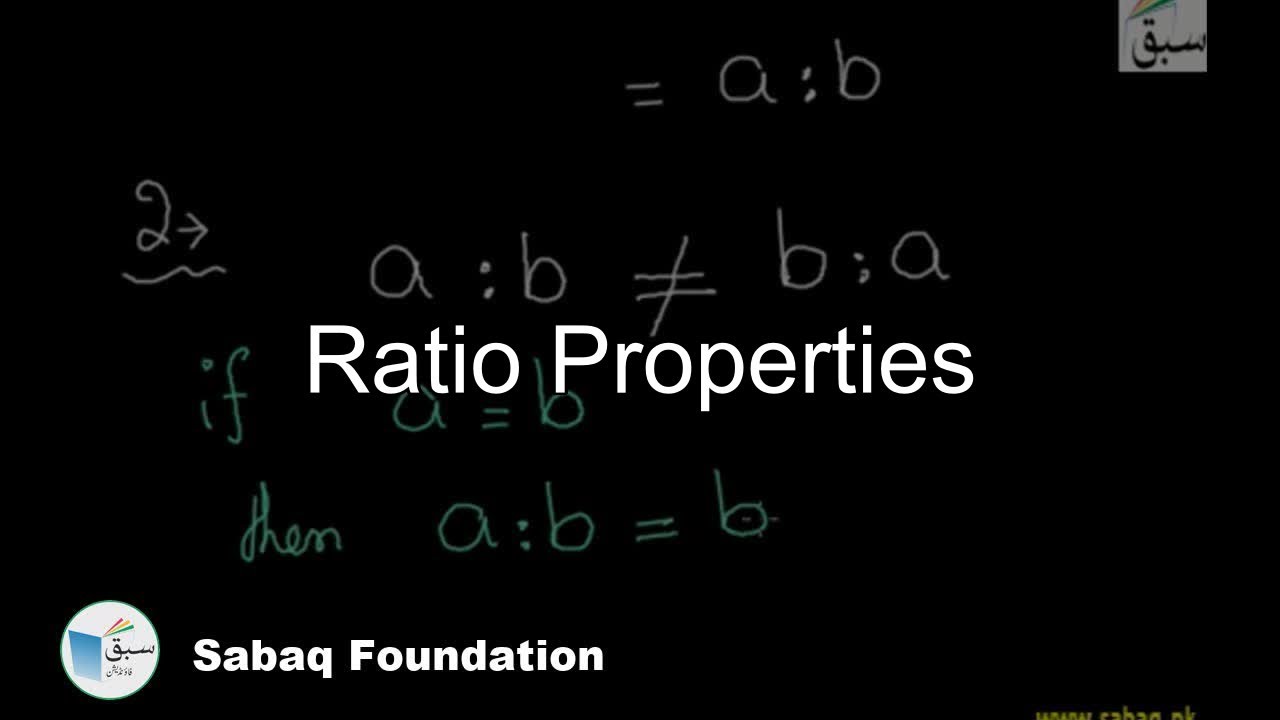 Ratio Properties Math Lecture Sabaq Pk Youtube