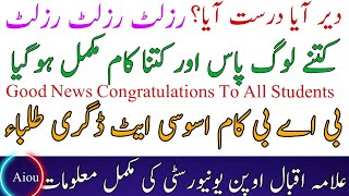 How To Check Aiou Result 2024 Allama Iqbal Open University Results