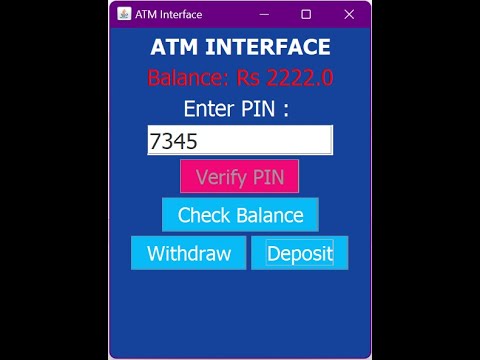 Atm Interface Java Project Awt Swing Youtube