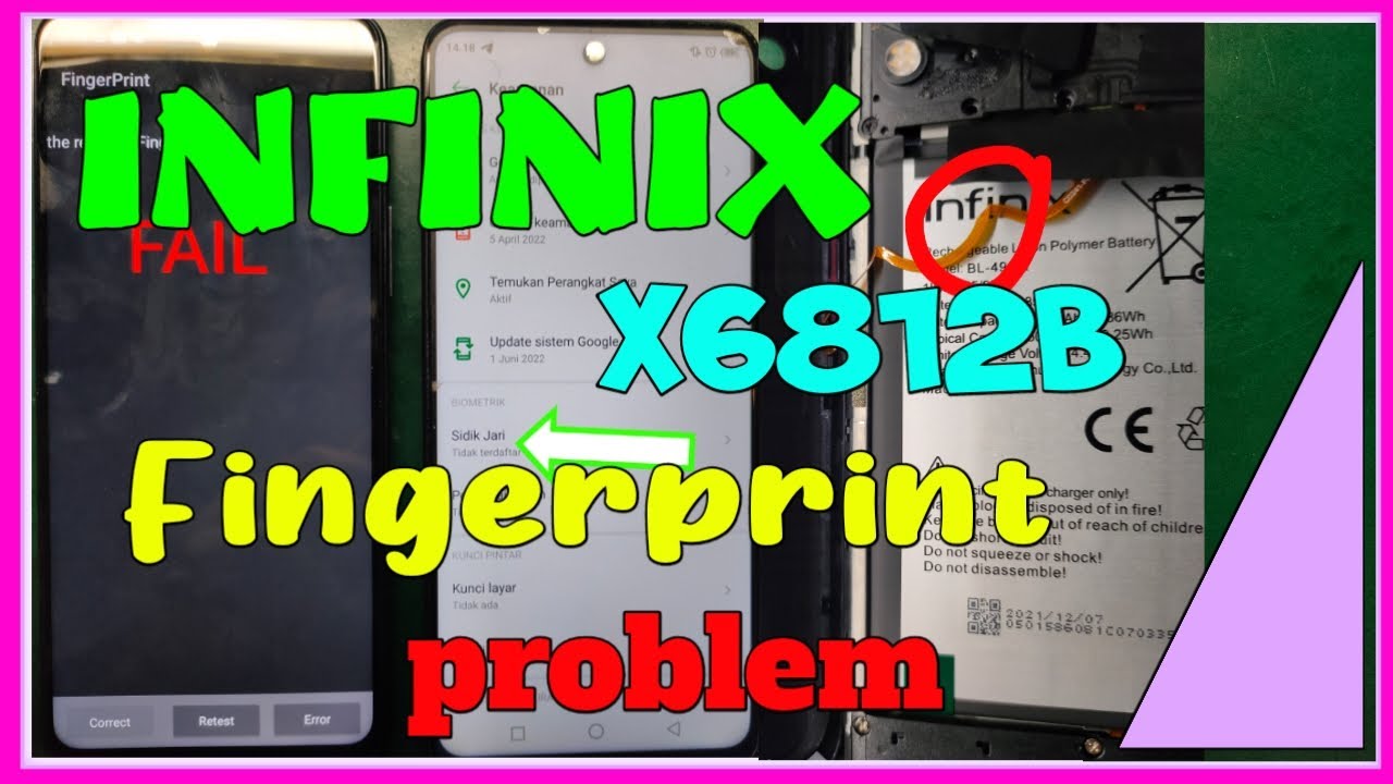Infinix X6812b Finger Print Problem Youtube