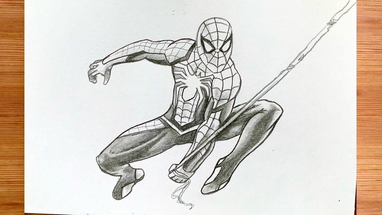 Pencil Sketch Of Spider Man Remastered How To Draw Spider Man