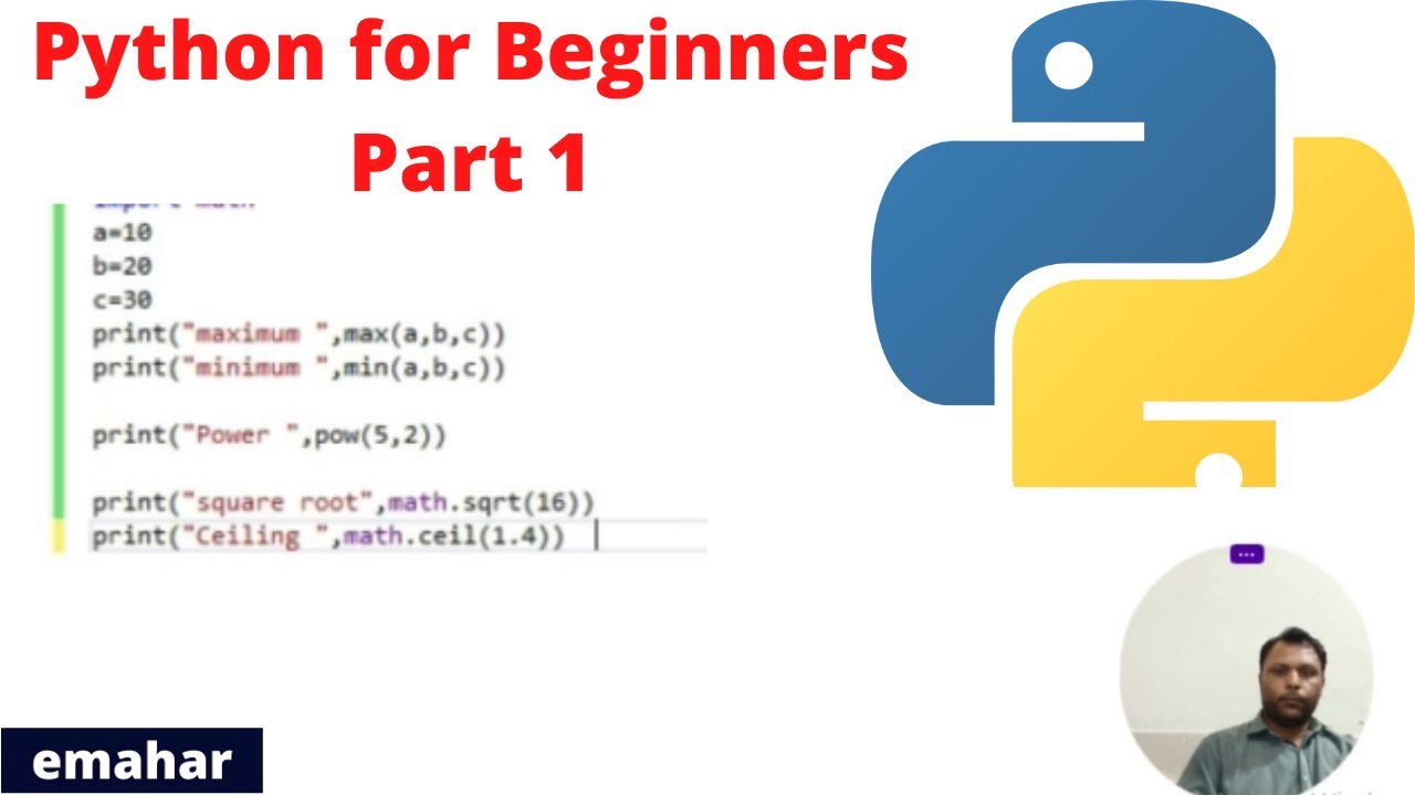 Python For Beginners Part 1 Youtube