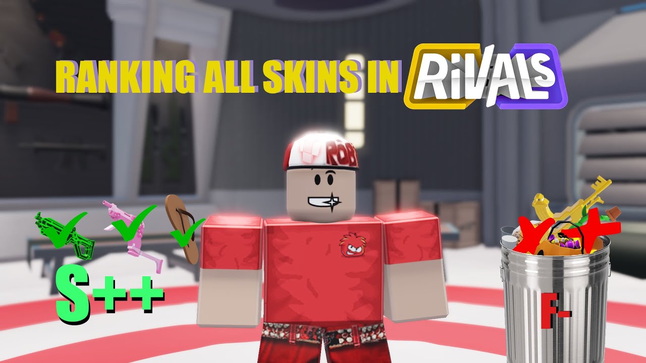 Roblox Rivals Skins Tier List 230 Skins Youtube