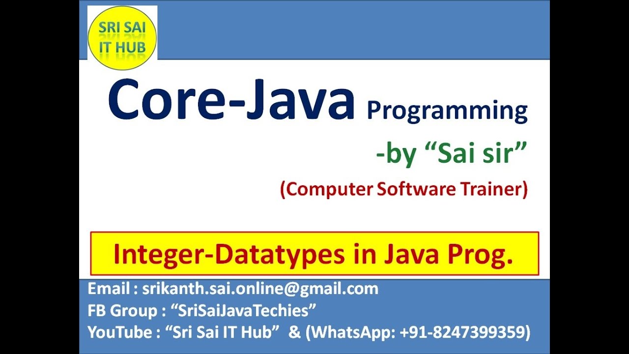 52 Integer Datatypes In Java Program Byte Short Int Long