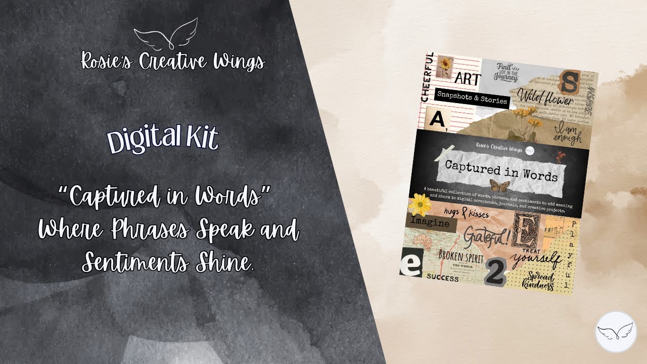 Introducing My New Digital Kit Captured In Words Digitalkit Youtube