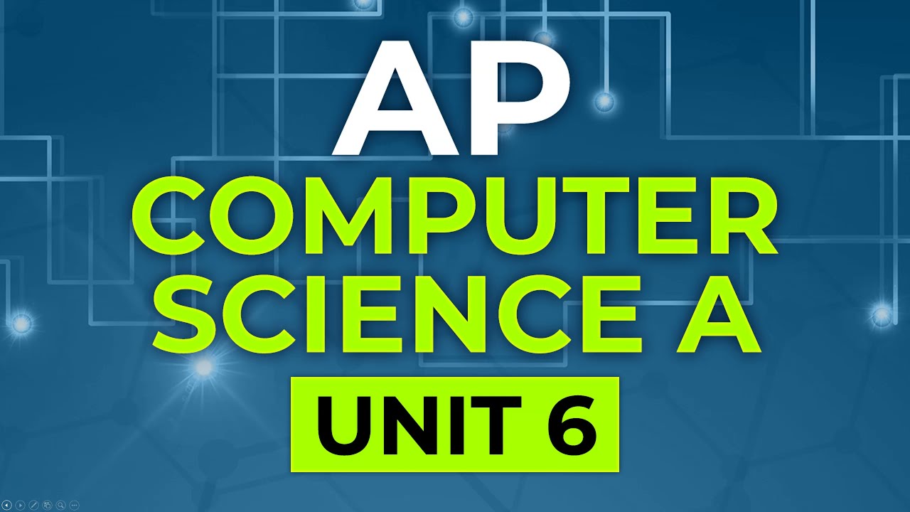 Ap Computer Science A Unit 6 Arrays Youtube