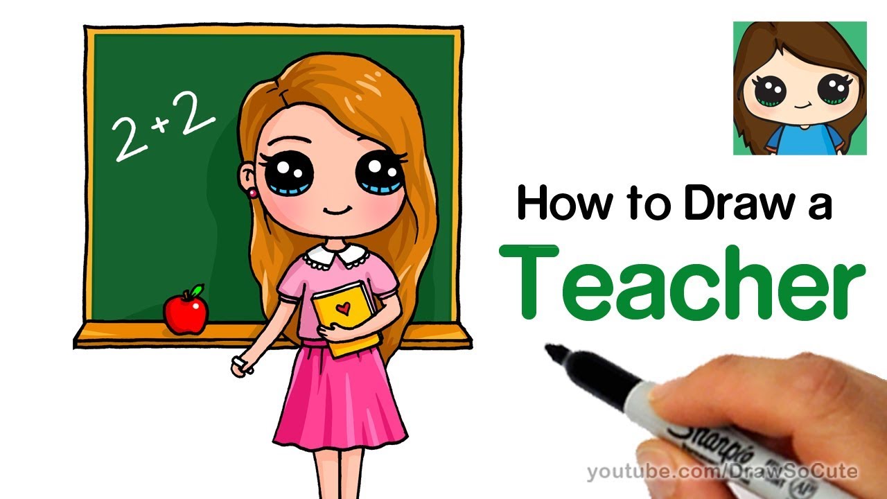 How To Draw A Teacher Easy Back To School