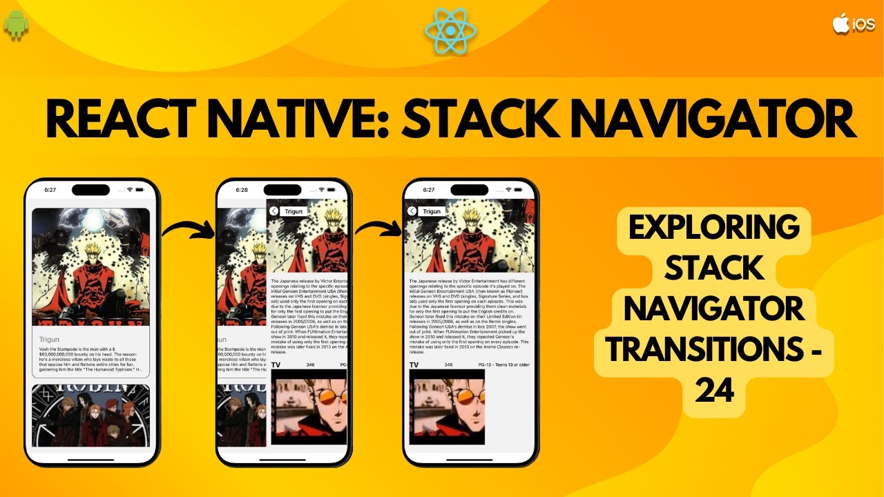 React Native Stack Navigator Exploring Stack Navigator Transitions