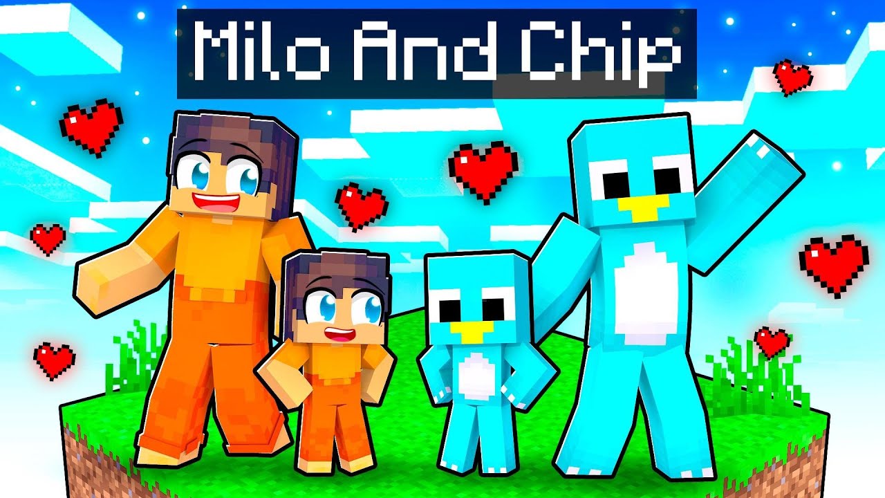 Having A Milo And Chip Family In Minecraft Youtube