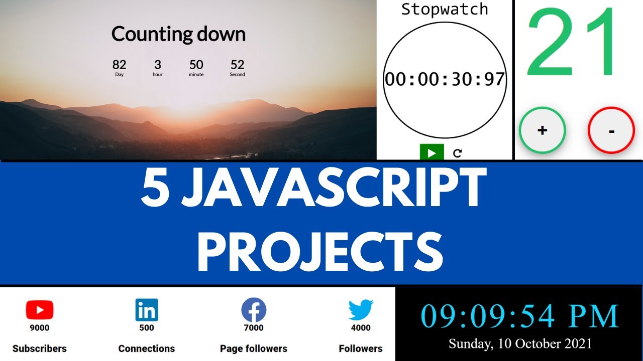 Creating 5 Beginner Projects With Vanilla Javascript Html And Css