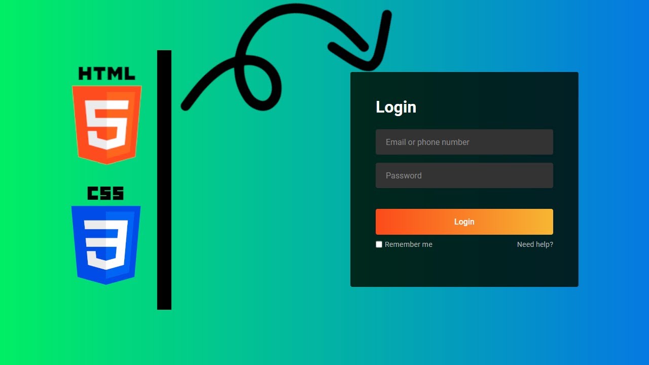 Create Stylish Login Page In Html And Css Code Dqvt