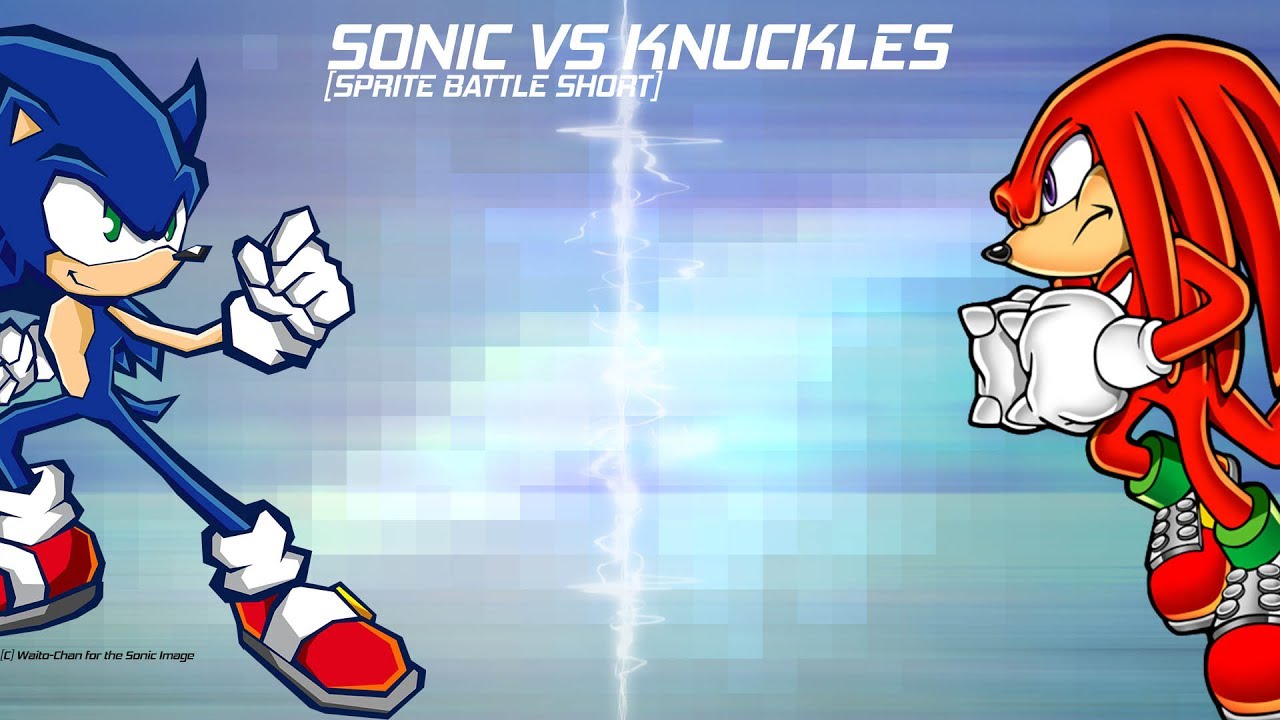 Sonic Vs Knuckles Sprite Battle Short Youtube