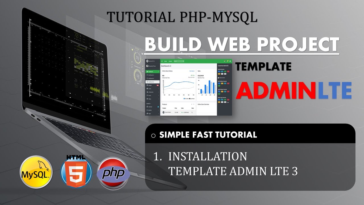 Tutorial Php Installasi Template Adminlte Lte3 1 Installasi