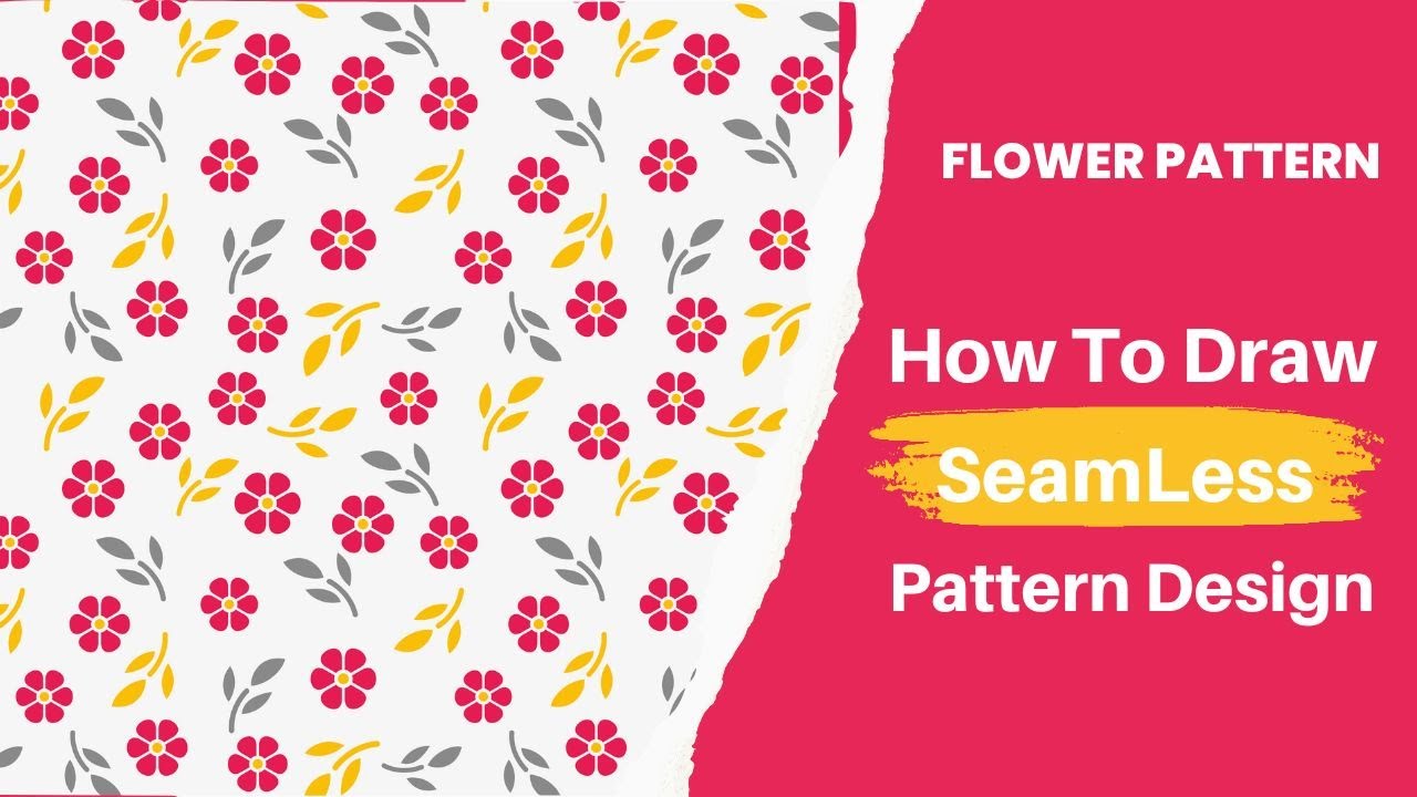 Seamless Pattern Design Flower Pattern Corel Draw Tutorial Youtube