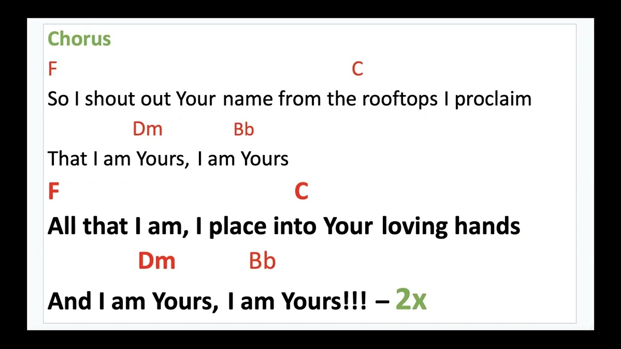 Rooftops Jesus Culture Cover With Chords Key Of F Chords Chordify