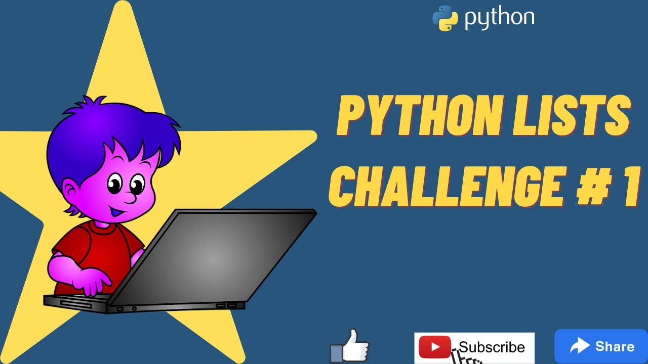 Python Lists Challenge 1 Youtube