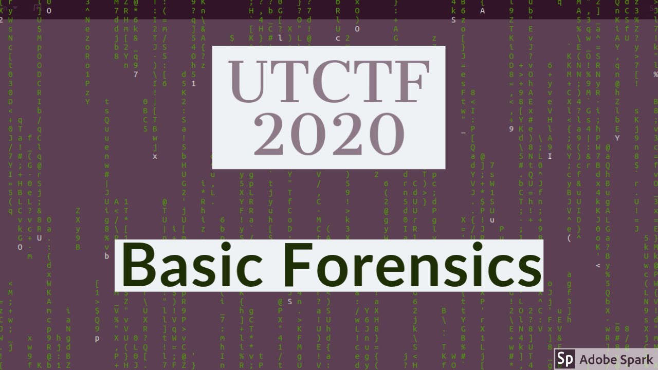 Forensics Challenge Basic Utctf 2020 Catch The Flag Fatal