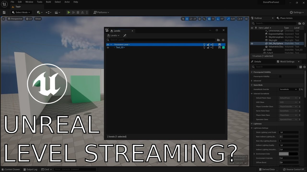Unreal Engine Level Streaming Setup Youtube
