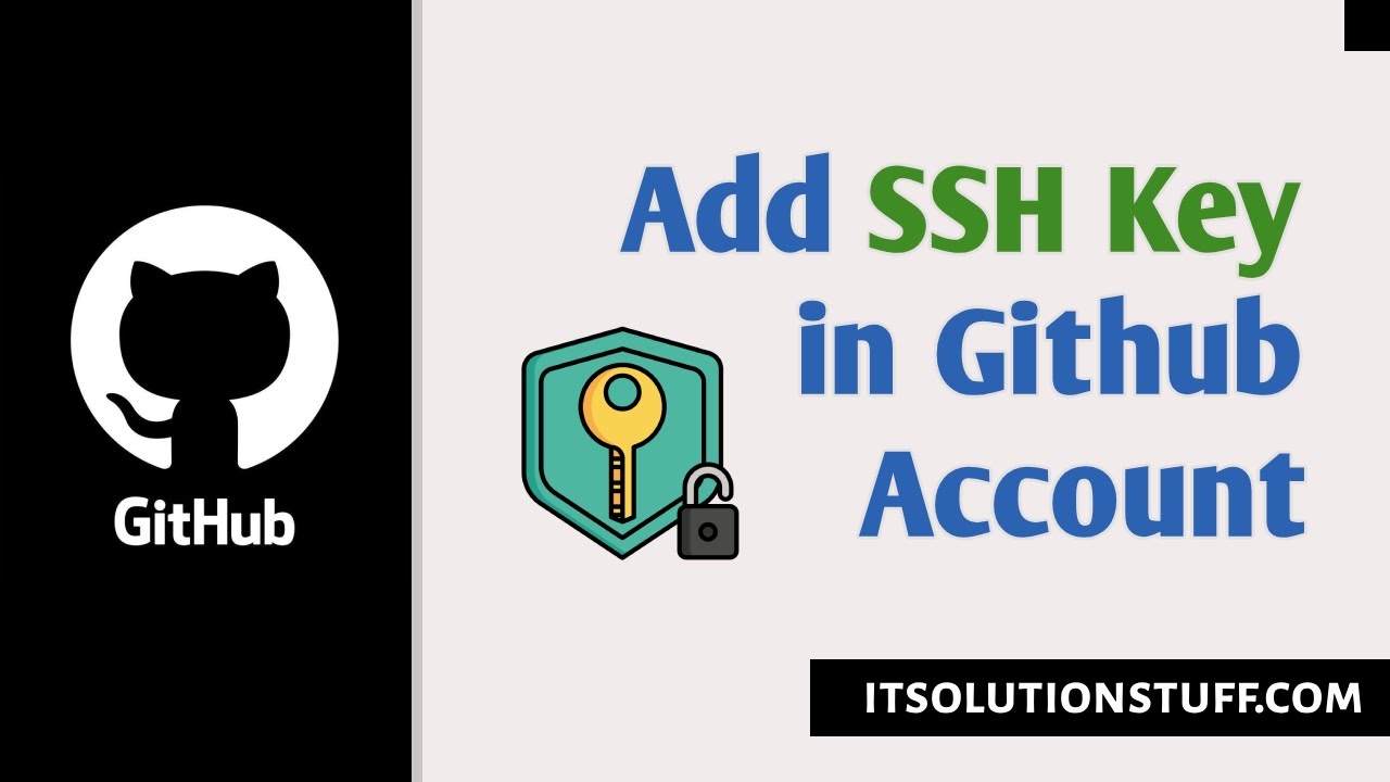 How To Add Ssh Key In Github Account Github Sshkey Youtube