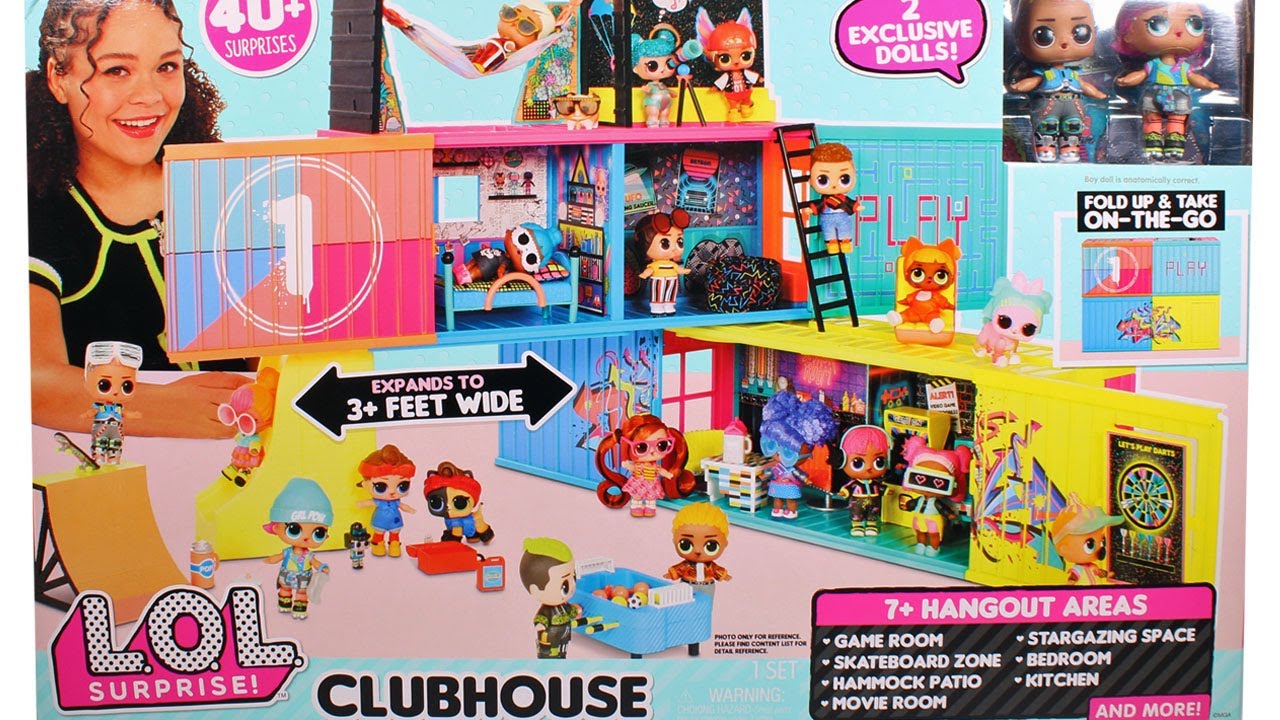 Lol Surprise Clubhouse Playset With Exclusive Dolls Unboxing Review