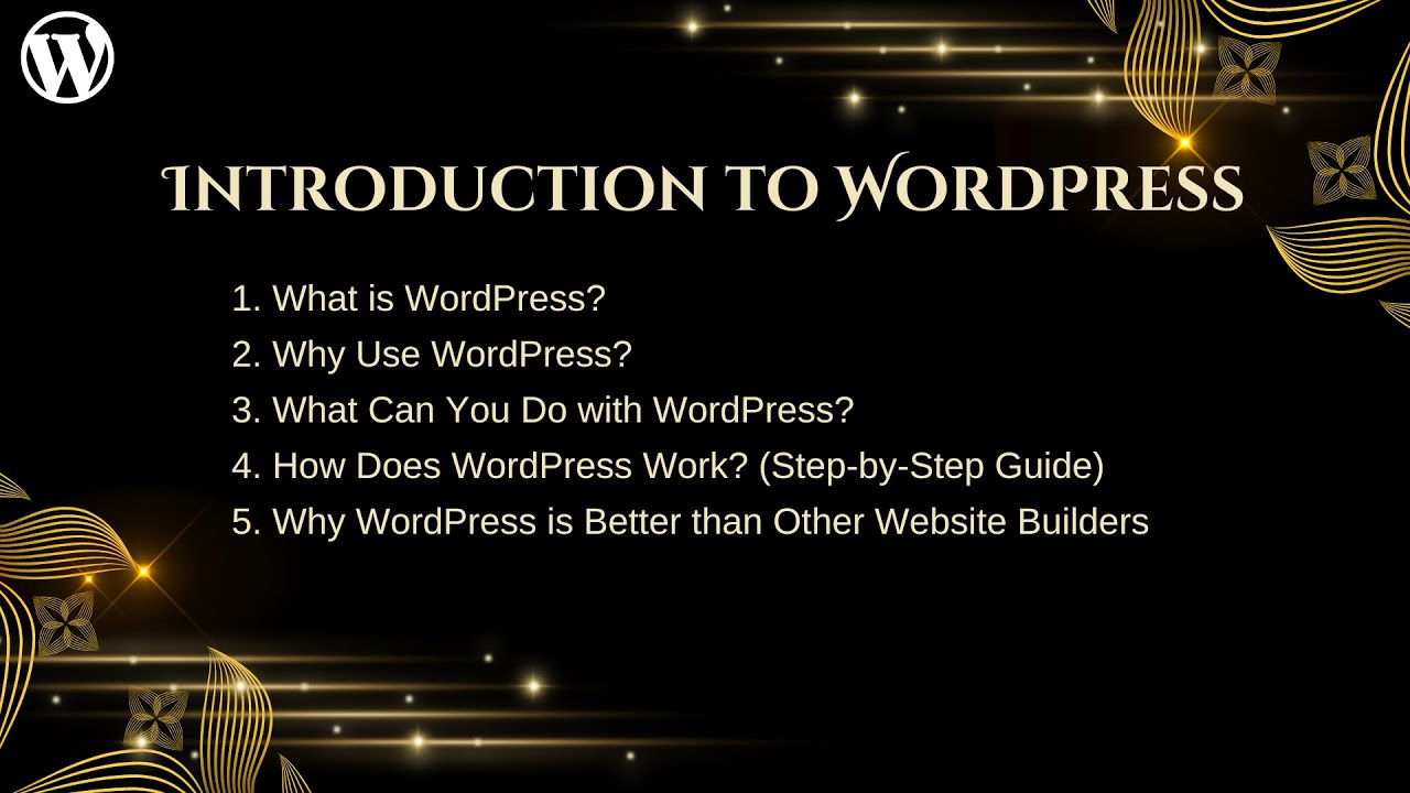 Lesson 1 Introduction To Wordpress Youtube