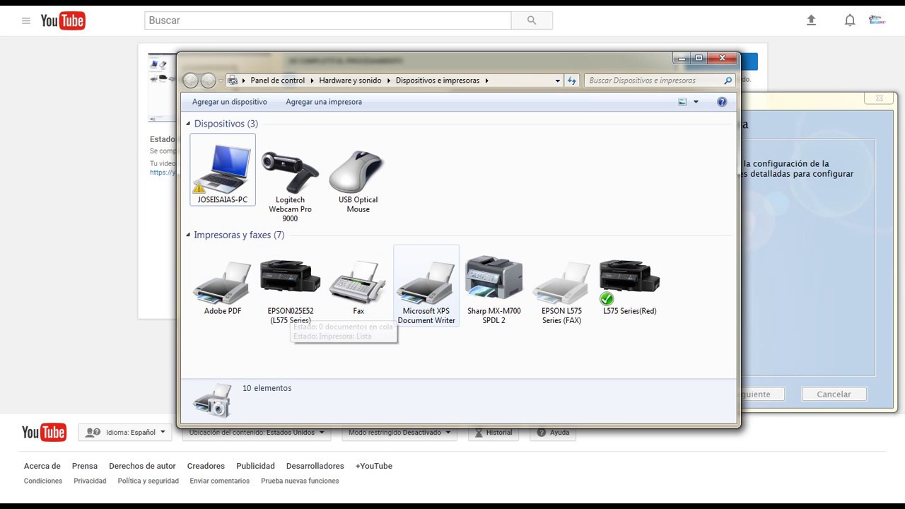 Descargar Driver Epson L575 L555 L355 L210 L220 Youtube
