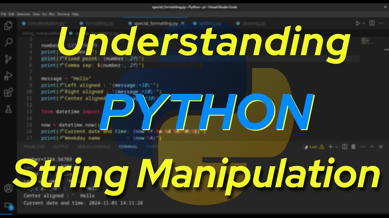 Understanding Python String Manipulation Youtube
