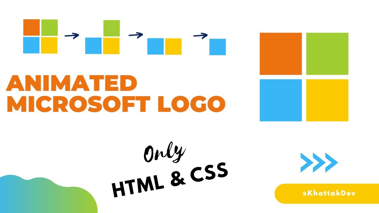 Animated Microsoft Logo Html Css Animation Youtube