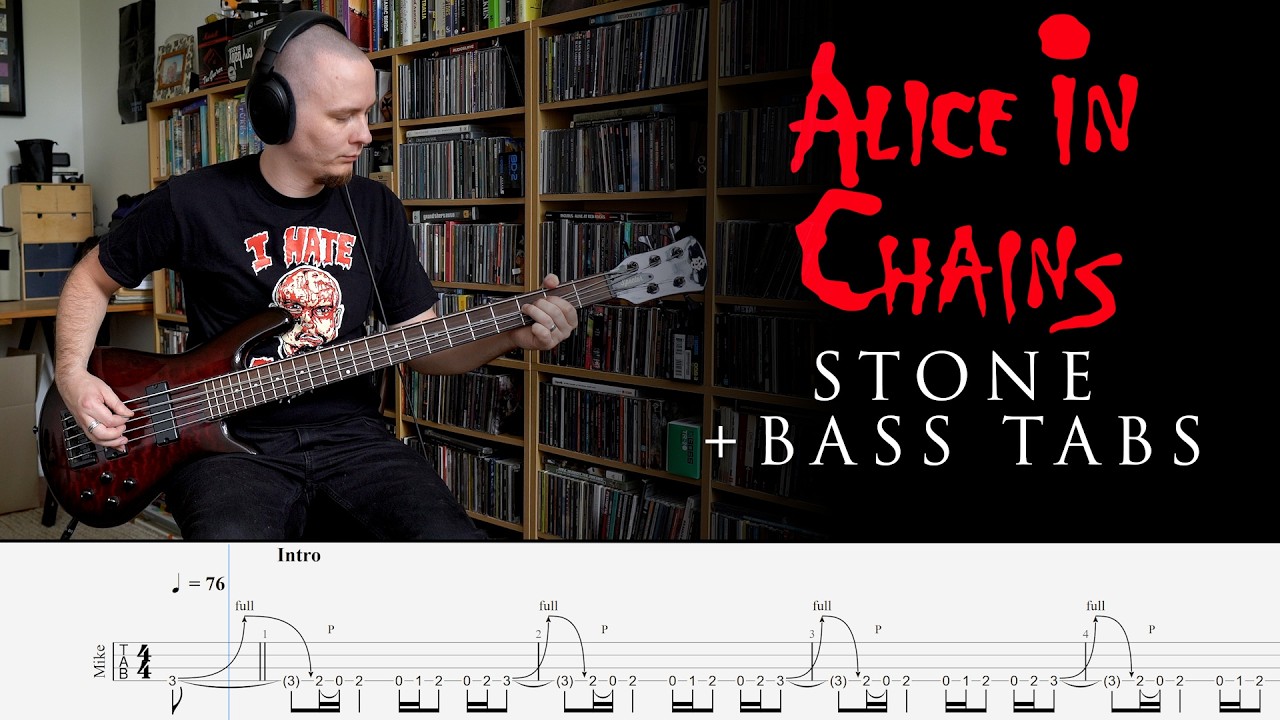 Alice In Chains Stone Bass Cover Tabs Youtube