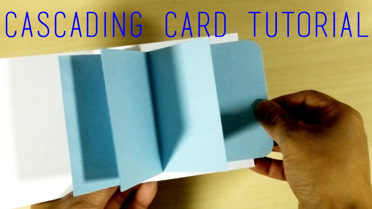 Diy Template Easy Waterfall Card Tutorial Youtube