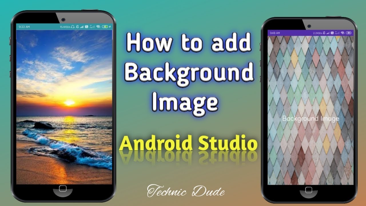 How To Add Background Image In Android Studio Youtube
