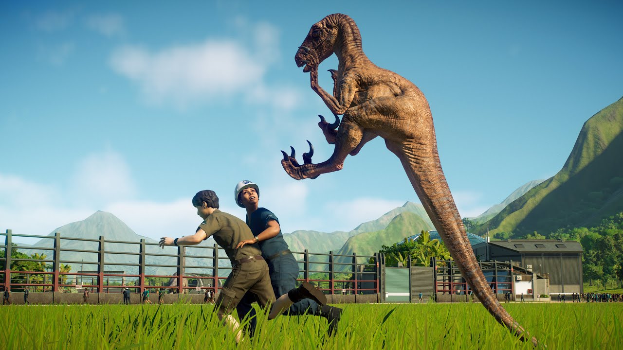 All Dinosaurs Eating People Jurassic World Evolution 2 Youtube