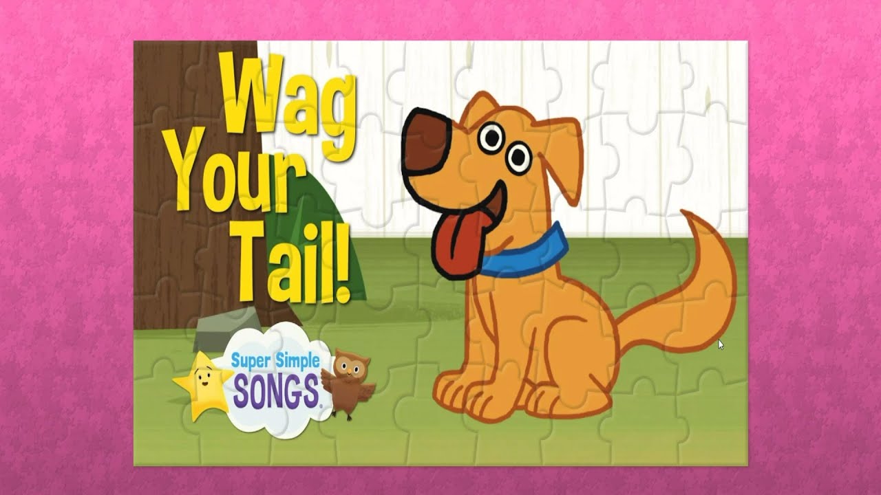 Wag Your Tail 2 Animal Action Verb Song Super Simple Songs Puzzle
