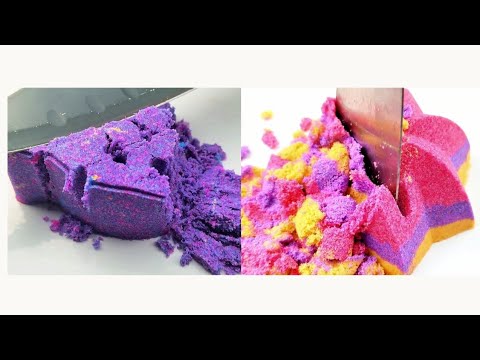 Relaxing Sand Manipulation Asmr Cutting Crushing Shaping Youtube