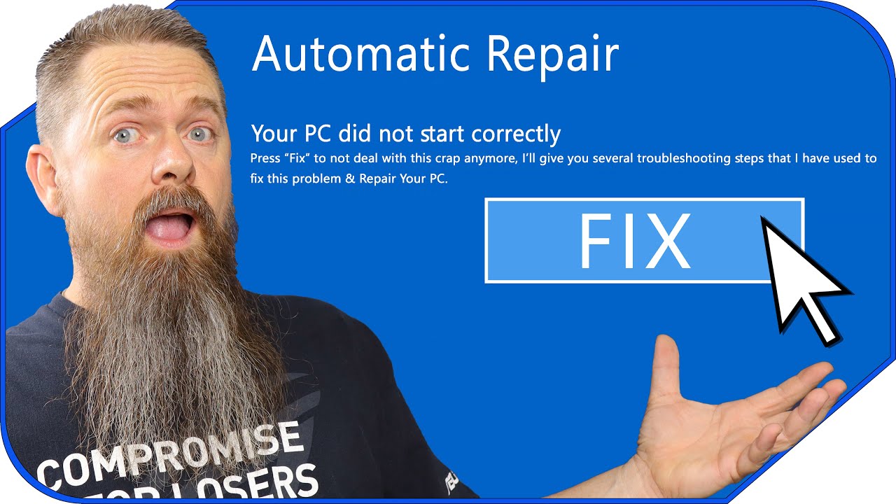 Stuck In Automatic Repair Fix It Without Formatting Youtube